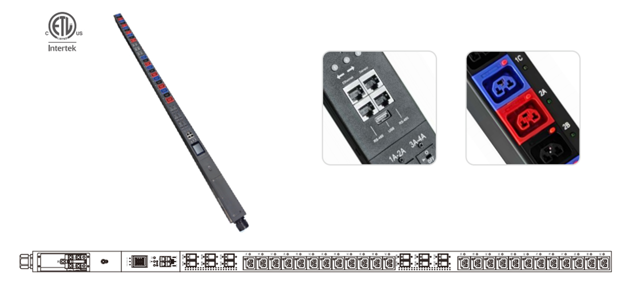 24-Port C39 60A Smart PDU for Data Centers & High-Power Systems - NBC ...